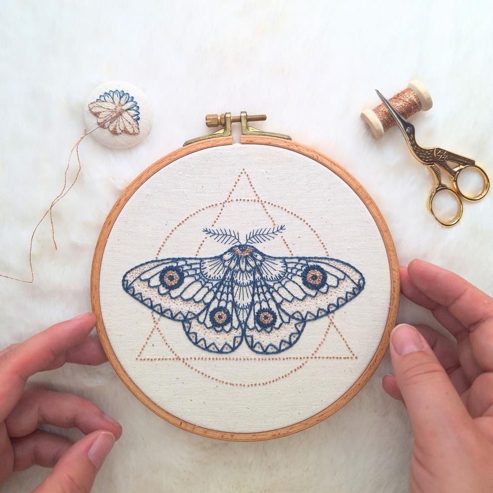 Patron de broderie - Papillon de la Lune – Ma Mauricette de Proust